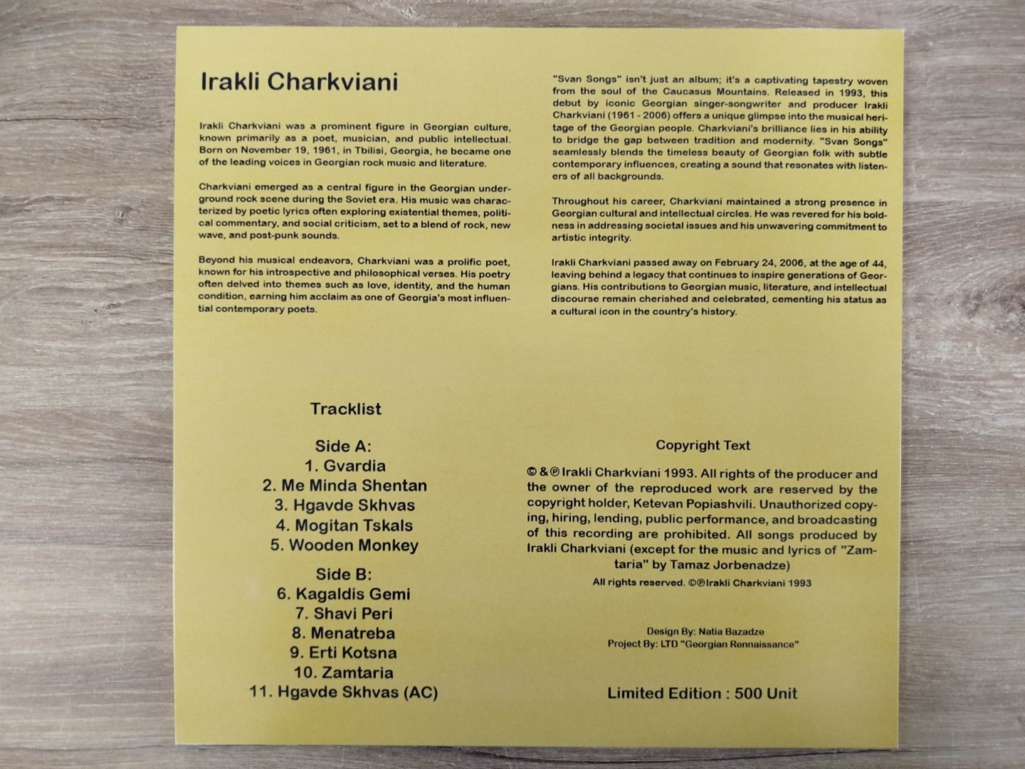 Irakli Charkviani - Svan Songs: Music From Kaukasus - Vinyl.ge ...