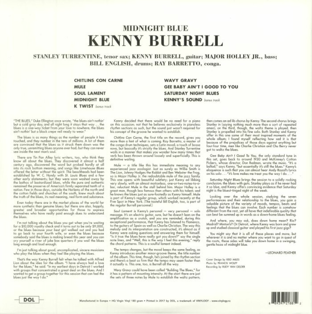 Kenny Burrell - Midnight Blue (Sealed) - Vinyl.ge - მუსიკალური ვინილები ...